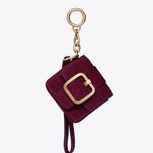 Tory Burch | Bags | 28 New Tory Burch Wallet Key Chain Burgundy Suede ...